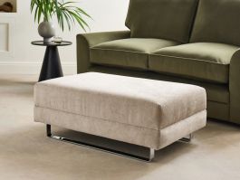 Wellington Fabric Modern Footstool | UK Handmade Contemporary Design
